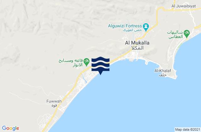 Al Mukalla Tide Times, High & Low Tide Table, Fishing Times | YE