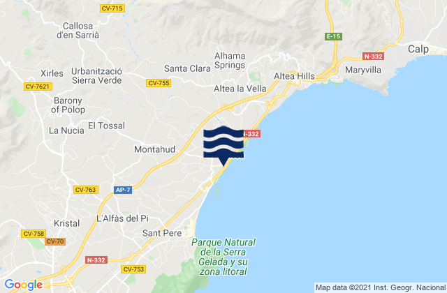 Altea Tide Times, High & Low Tide Table, Fishing Times | Valencia | ES