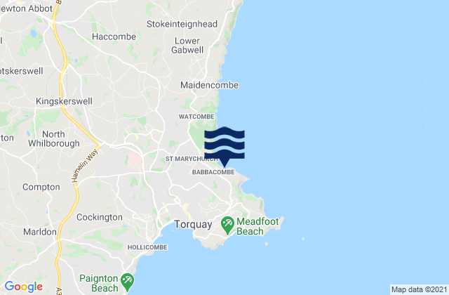 Babbacombe Beach Tide Times, High & Low Tide Table, Fishing Times | GB