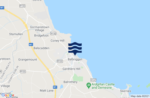 Balbriggan Tide Times, High & Low Tide Table, Fishing Times | IE