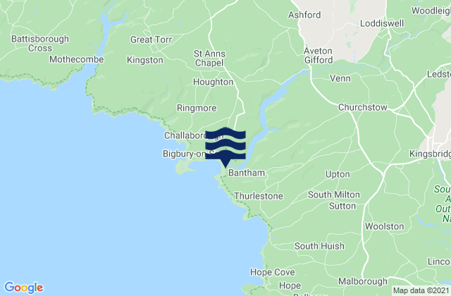 Bantham Beach Tide Times, High & Low Tide Table, Fishing Times | GB