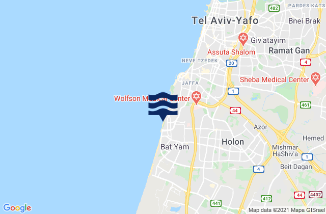 Bat Yam Tide Times, High & Low Tide Table, Fishing Times | IL