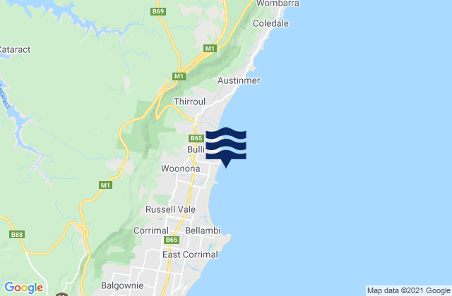 Bulli Beach Tide Times, High & Low Tide Table, Fishing Times | AU