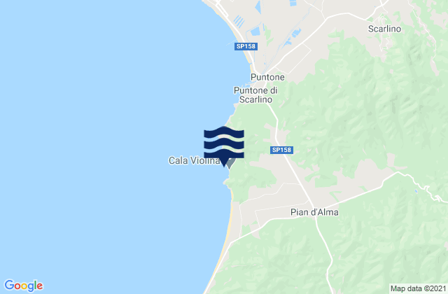 Cala Violina Tide Times, High & Low Tide Table, Fishing Times | IT