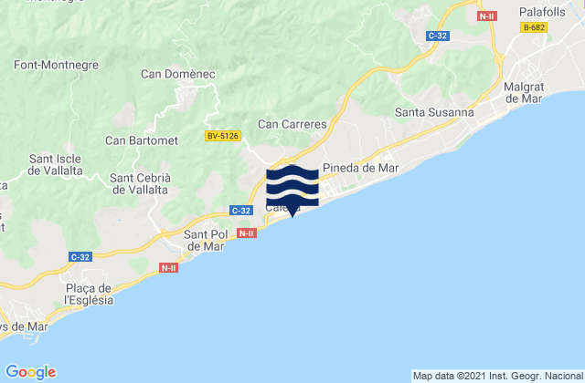 Calella Tide Times, High & Low Tide Table, Fishing Times | ES