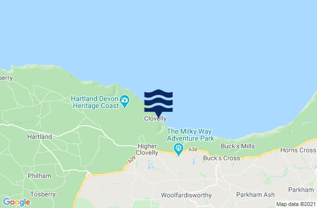 Clovelly Beach Tide Times, High & Low Tide Table, Fishing Times | GB