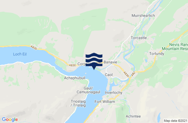 Corpach Tide Times, High & Low Tide Table, Fishing Times | GB