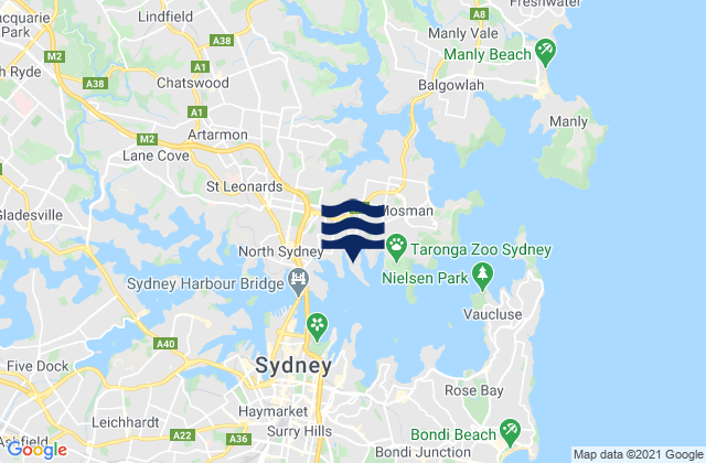 Cremorne Point Tide Times, High & Low Tide Table, Fishing Times | AU