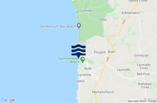 Crooklets Beach Tide Times, High & Low Tide Table, Fishing Times | GB