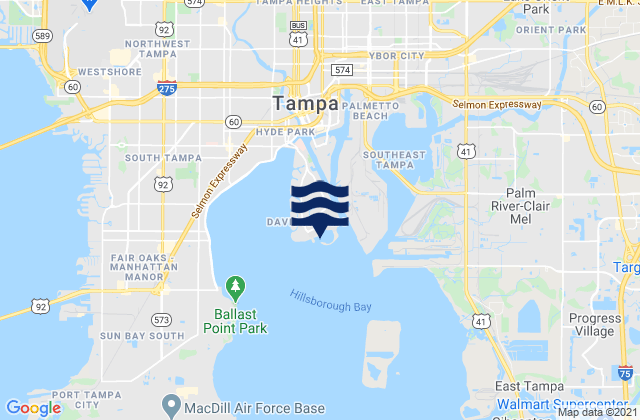 Davis Island Hillsborough Bay, FL Tide Charts, High & Low Tide Table ...