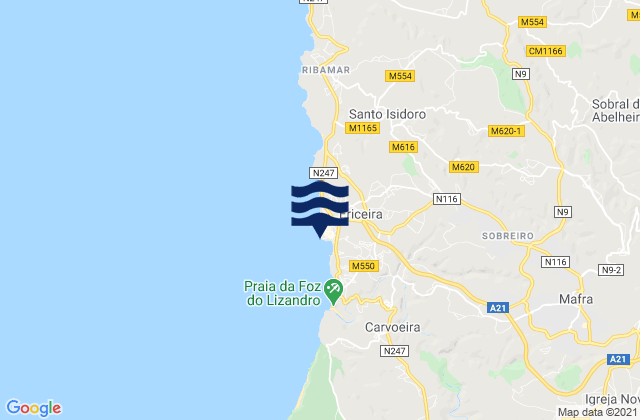 Ericeira Tide Times, High & Low Tide Table, Fishing Times | PT