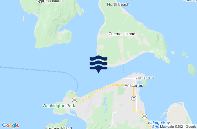 Guemes Channel west entrance, WA Tide Charts, High & Low Tide Table ...