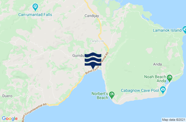 Guindulman Tide Times, High & Low Tide Table, Fishing Times | PH