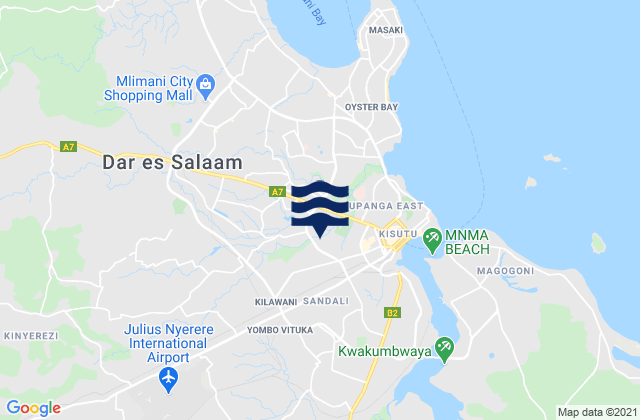 Ilala Tide Times, High & Low Tide Table, Fishing Times | TZ