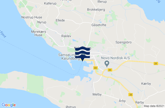 Kalundborg Tide Times, High & Low Tide Table, Fishing Times | DK