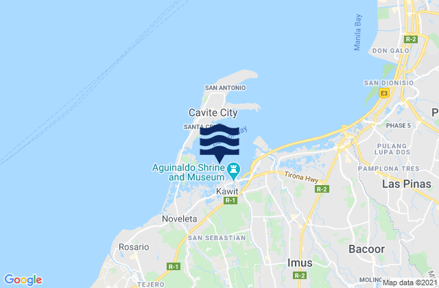 Kawit Tide Times, High & Low Tide Table, Fishing Times | PH