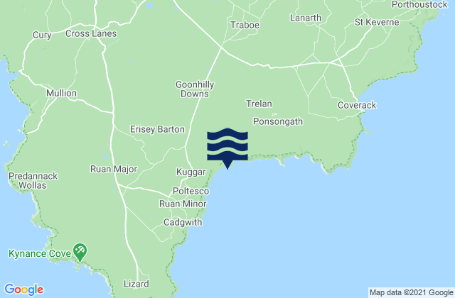 Kennack Sands Beach Tide Times, High & Low Tide Table, Fishing Times | GB