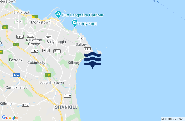 Killiney Bay Tide Times, High & Low Tide Table, Fishing Times | IE
