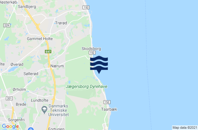 Kongens Lyngby Tide Times, High & Low Tide Table, Fishing Times | DK