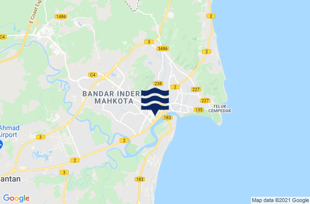 malaysia map kuantan
