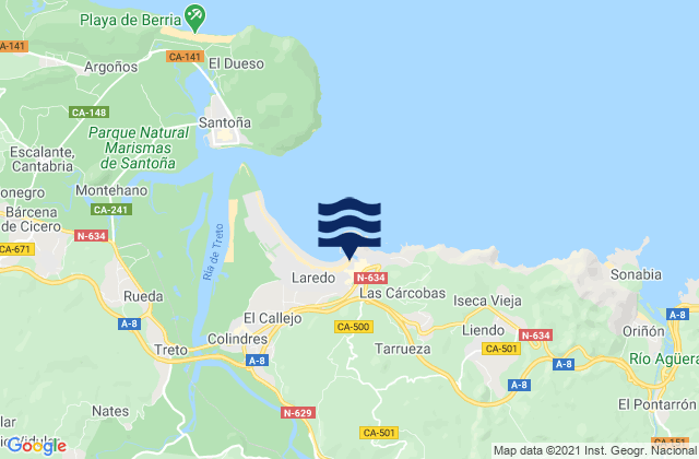 Laredo Tide Times, High & Low Tide Table, Fishing Times | ES