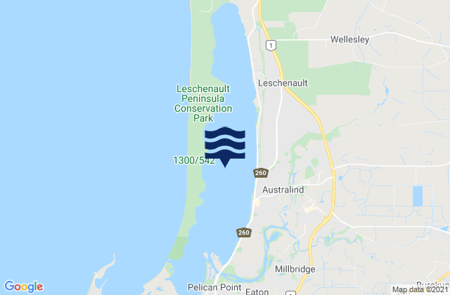 Leschenault Estuary Tide Times, High & Low Tide Table, Fishing Times | AU