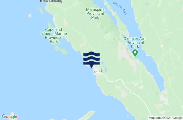 Lund Tide Times, High & Low Tide Table, Fishing Times | CA