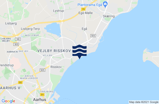 Lystrup Tide Times, High & Low Tide Table, Fishing Times | DK