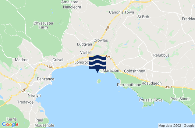 Marazion Beach Tide Times, High & Low Tide Table, Fishing Times | GB