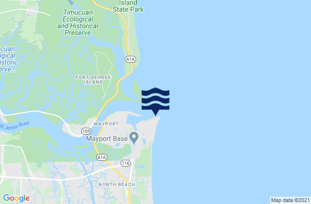 Mayport Naval Station Degausing Structure, FL Tide Charts, High & Low ...