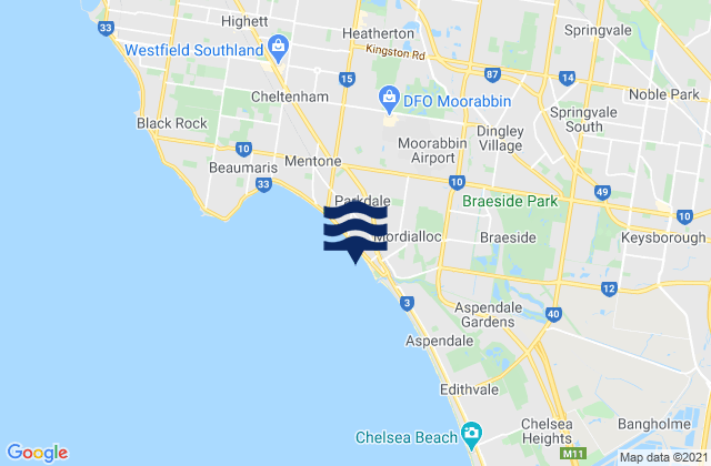 Mordialloc Tide Times, High & Low Tide Table, Fishing Times | AU