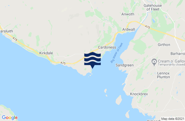 Mossyard Beach Tide Times, High & Low Tide Table, Fishing Times | GB