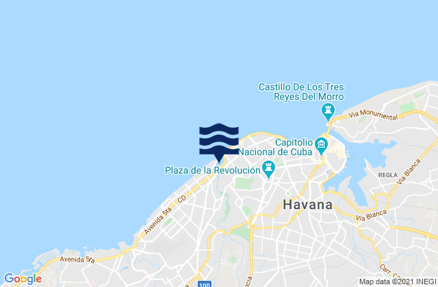 Municipio de Marianao Tide Times, High & Low Tide Table, Fishing Times | CU