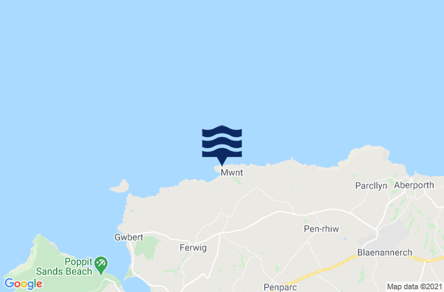 Mwnt beach Tide Times, High & Low Tide Table, Fishing Times | GB