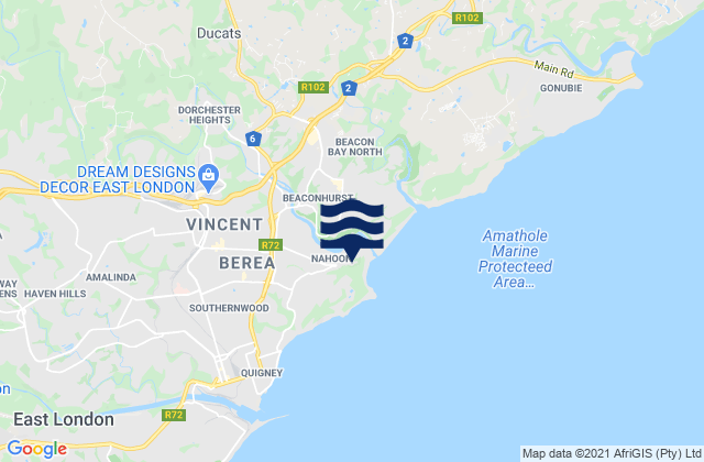 Nahoon Reef Tide Times, High & Low Tide Table, Fishing Times | ZA