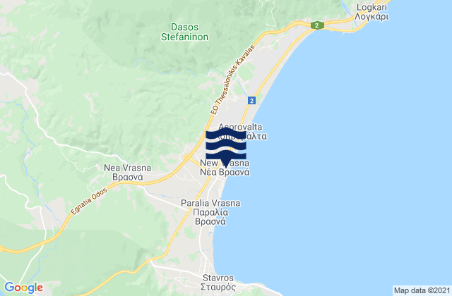 Nea Vrasna Tide Times, High & Low Tide Table, Fishing Times | GR