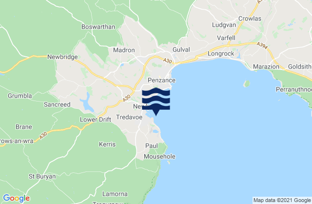 Newlyn Tide Times, High & Low Tide Table, Fishing Times | England | GB