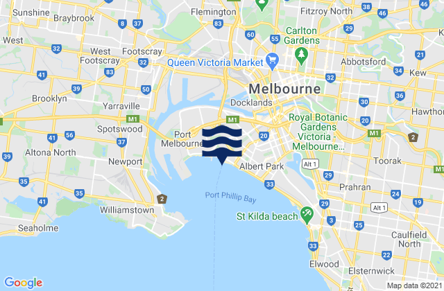 North Melbourne Tide Times, High & Low Tide Table, Fishing Times | AU