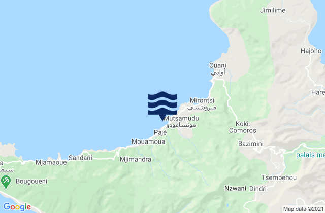 Paje Tide Times, High & Low Tide Table, Fishing Times | Anjouan | KM