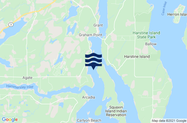 Pickering Passage West of Squaxin Island, WA Tide Charts, High & Low ...