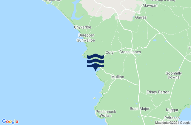 Poldhu Cove Beach Tide Times, High & Low Tide Table, Fishing Times | GB