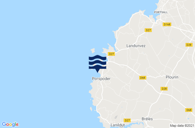Porspoder Tide Times, High & Low Tide Table, Fishing Times | FR