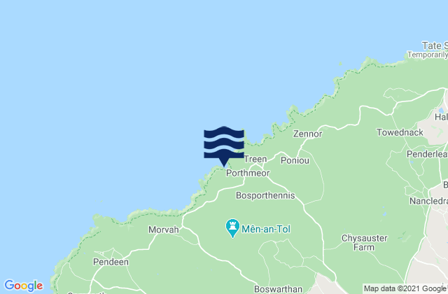 Porthmeor Cove Beach Tide Times, High & Low Tide Table, Fishing Times | GB