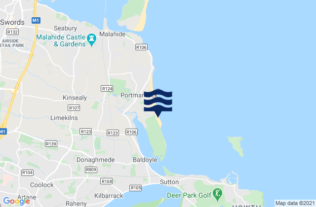 Portmarnock Beach Tide Times, High & Low Tide Table, Fishing Times | IE