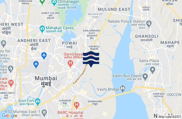 Powai Tide Times, High & Low Tide Table, Fishing Times | IN