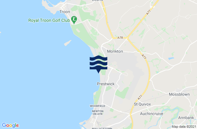 Prestwick Beach Tide Times, High & Low Tide Table, Fishing Times | GB