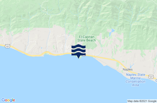 Refugio State Beach, CA Tide Charts, High & Low Tide Table, Fishing ...