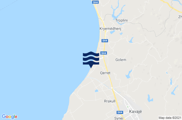 Rrethi i Kavajes Tide Times, High & Low Tide Table, Fishing Times | AL