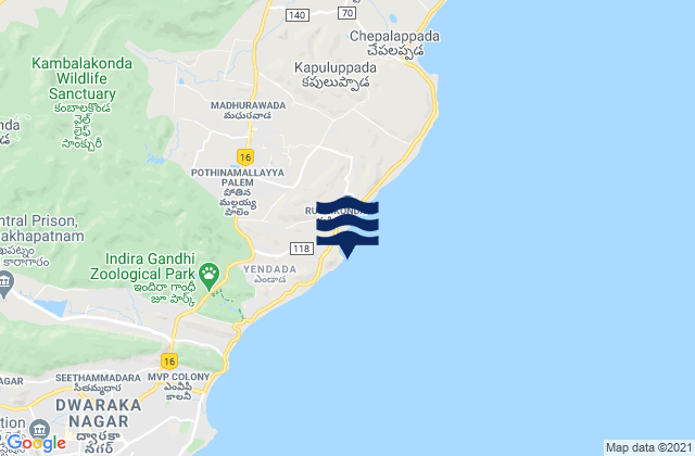 Rushikonda Beach Tide Times, High & Low Tide Table, Fishing Times | IN