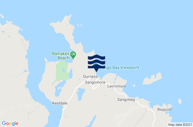 Sango Bay Beach Tide Times, High & Low Tide Table, Fishing Times | GB